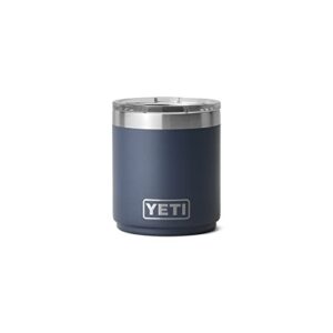 YETI Rambler 10 oz Stackable Lowball 2.0, Vacuum Insulated, Stainless Steel with MagSlider Lid, Navy