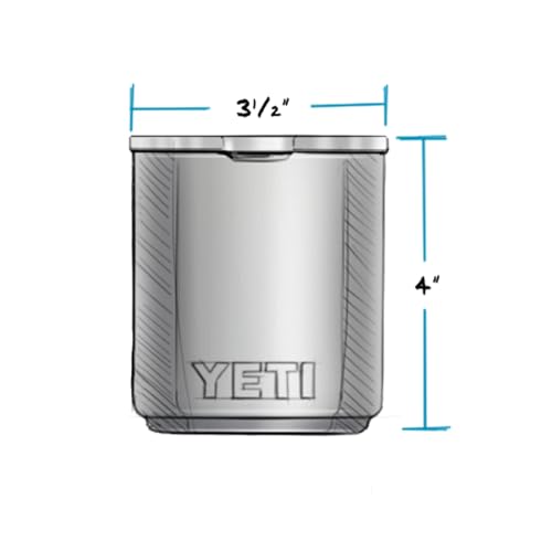 YETI Rambler 10 oz Stackable Lowball 2.0, Vacuum Insulated, Stainless Steel with MagSlider Lid, Navy