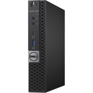 Dell Optiplex 7050 Micro PC, Intel Core i3-6100T, 16GB DDR4 RAM, 256GB NVMe SSD, Win10Pro (Renewed)