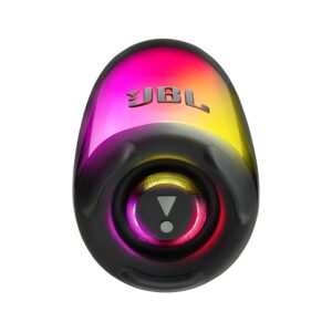 JBL Pulse 5 Black Bluetooth Light Show Speaker Bundle with Premium divvi! Hardshell Case