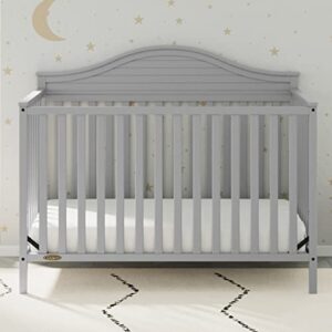 Graco Stella Convertible Crib with Premium Foam Crib and Toddler Mattress - Pebble Gray