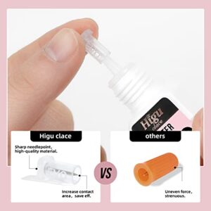 Higu clace Cluster Lashes Glue 5ml, Strong Hold 48Hours Lash Bond for Lash Clusters DIY Eyelash Extensions Individual Lash Glue, Black Glue Latex Free Eye Lash Glue for Personal Makeup Use(5ml,Black)