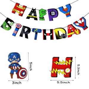 Superhero Party Supplies decorations Superhero Party Banner Decorations for Kid, Boys and Girls Superhero Hanging Swirls Party Decorations