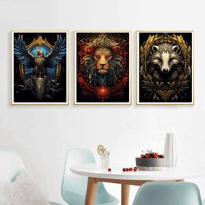 Santiway 6 Pack Cartoon Diamond Art Painting Kits for Adults&Kids 5D Diamond Art Kit for Beginners DIY Paint with Round Full Drill Gem Art Painting for Home Wall Decor(11.8x15.7inch)