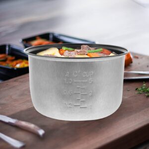 Rice Cooker Inner Pot 2L Rice Cooker Replace Liner Aluminum Alloy Rice Cooking Container Nonstick Cooking Pot Inner for Kitchen