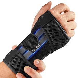 freetoo wrist brace for carpal tunnel relief night support with soft pad, hand brace with 3 stays for women men work, adjustable splint fit left right hand for arthritis, tendonitis( s/m)