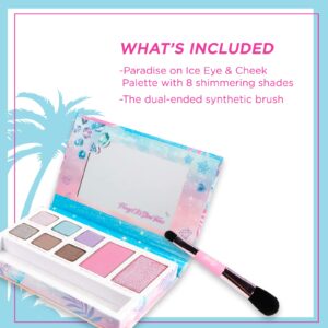 Petite 'N Pretty - Paradise on Ice Eye and Cheek Palette for Kids, Children, Tweens and Teens - Glittering Shades - As Seen on Tik Tok