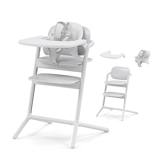 Cybex Lemo High Chair with Modern Design, Easy One Hand Depth and Height Adjustment, Anti-Tip Wheels, and Easy Assembly, Convertible to Adult Chair, Pearl Pink