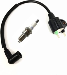 ignition coil spark plug for harbor freight storm cat 60338 69381 for tail gator 63cc 800 900w 63025 63024 for pulsar pg1202s for etq950 for powerpro 1000 watts 2hp 2-cycle 63cc 64cc gas generator