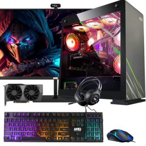 aurora max gaming tower pc- intel core i5 12th gen, rtx 3060 12gb 192 bits, 16gb rgb ram, 256gb nvme, 4tb hdd, 27 inch 165hz monitor, rgb keyboard mouse, headphone, liquid cooling, webcam, win 11