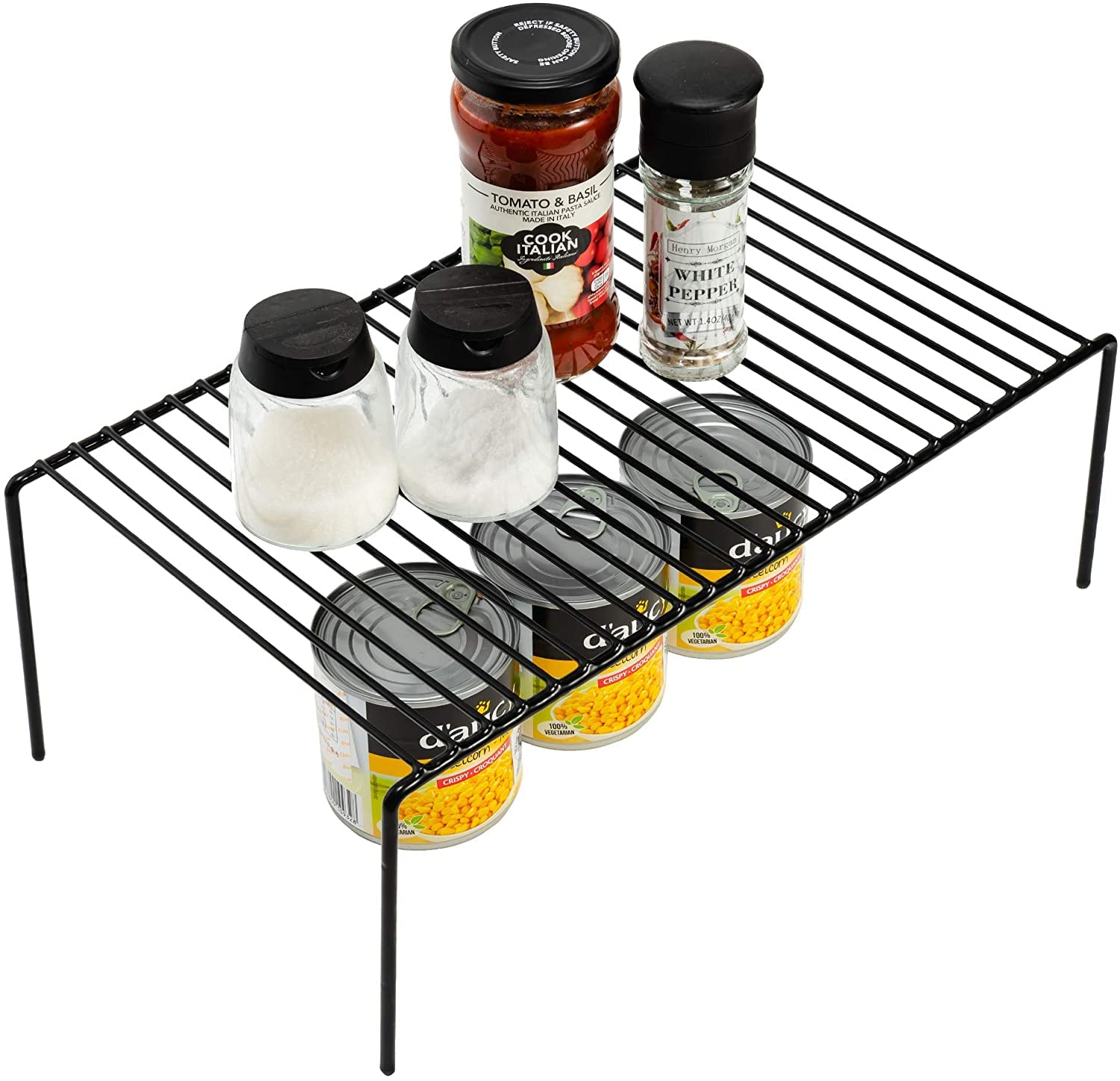 ARCCI Kitchen Cabinet Shelf Organizer Set of 6, Medium (13 x 9.4 inch) Rustproof Metal Wire Pantry Storage Shelves, Dish Plate Racks for Cabinets, Freezer, Counter, Cupboard Organizers and Storage