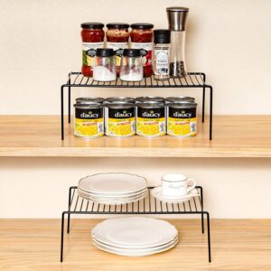 ARCCI Kitchen Cabinet Shelf Organizer Set of 6, Medium (13 x 9.4 inch) Rustproof Metal Wire Pantry Storage Shelves, Dish Plate Racks for Cabinets, Freezer, Counter, Cupboard Organizers and Storage