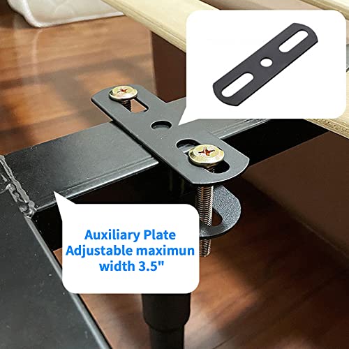 lukar 2Pcs Adjustable Bed Frame Support Legs, 7.1-13 Inch Metal Support Leg for Bed Frame Center Slat, Heavy Duty Furniture Leg for Bed Sofa Cabinet