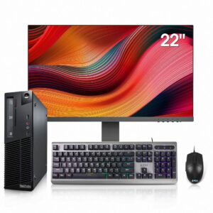 lenovo thinkcentre m73 sff i7 desktop computer, 22 inch fhd monitor, 16gb ram, 1tb ssd, dvdrw, rgb keyboard, mouse,wireless wifi, windows 10 pro (renewed)