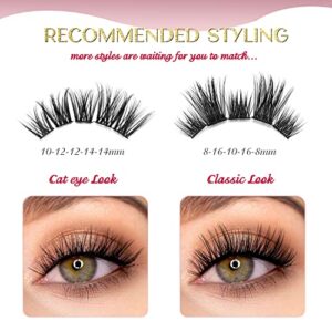 【Ultra-Large Capacity】MilyBest Lash Clusters Cluster Lashes That Look Like Eyelash Extensions C/D Curl Individual Lashes Wispy Thin Band 8-16mm DIY Lashes Cluster Eyelash Extension at Home, B01