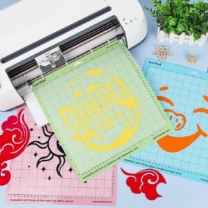 16 Pack Cutting Mats for Cricut - Lya Vinyl Variety Cutting Mats for 12"x12" Vinyl, Cutting Mats for Vinyl(StandardGrip, LightGrip, StrongGrip, FabricGrip) for Cricut Explore Air Series & Accessories