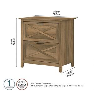 Bush Furniture UrbanPro 2 Drawers Contemporary Wood Lateral File Cabinet in Pine