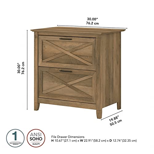 Bush Furniture UrbanPro 2 Drawers Contemporary Wood Lateral File Cabinet in Pine