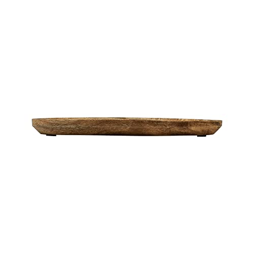 Creative Co-Op Boho Oval Wood, Natural Tray