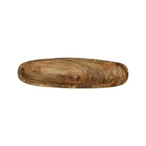 Creative Co-Op Boho Oval Wood, Natural Tray