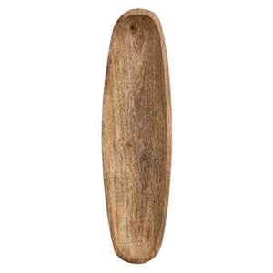 Creative Co-Op Boho Oval Wood, Natural Tray