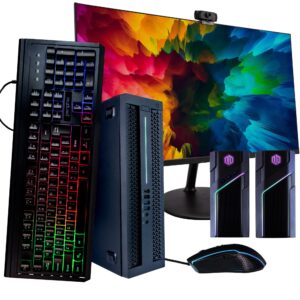 family rgb desktop computer | quad core intel i5 (3.2) | 8gb ddr3 ram | 500gb ssd solid state | windows 10 home | perfect family pc (renewed)