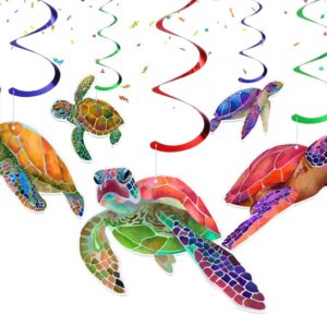 Turtle Swirls | Under The Sea Hanging Streamers Swirl for Baby Shower | Ocean Theme Birthday Party Supplies