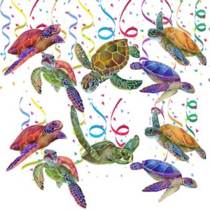 Turtle Swirls | Under The Sea Hanging Streamers Swirl for Baby Shower | Ocean Theme Birthday Party Supplies