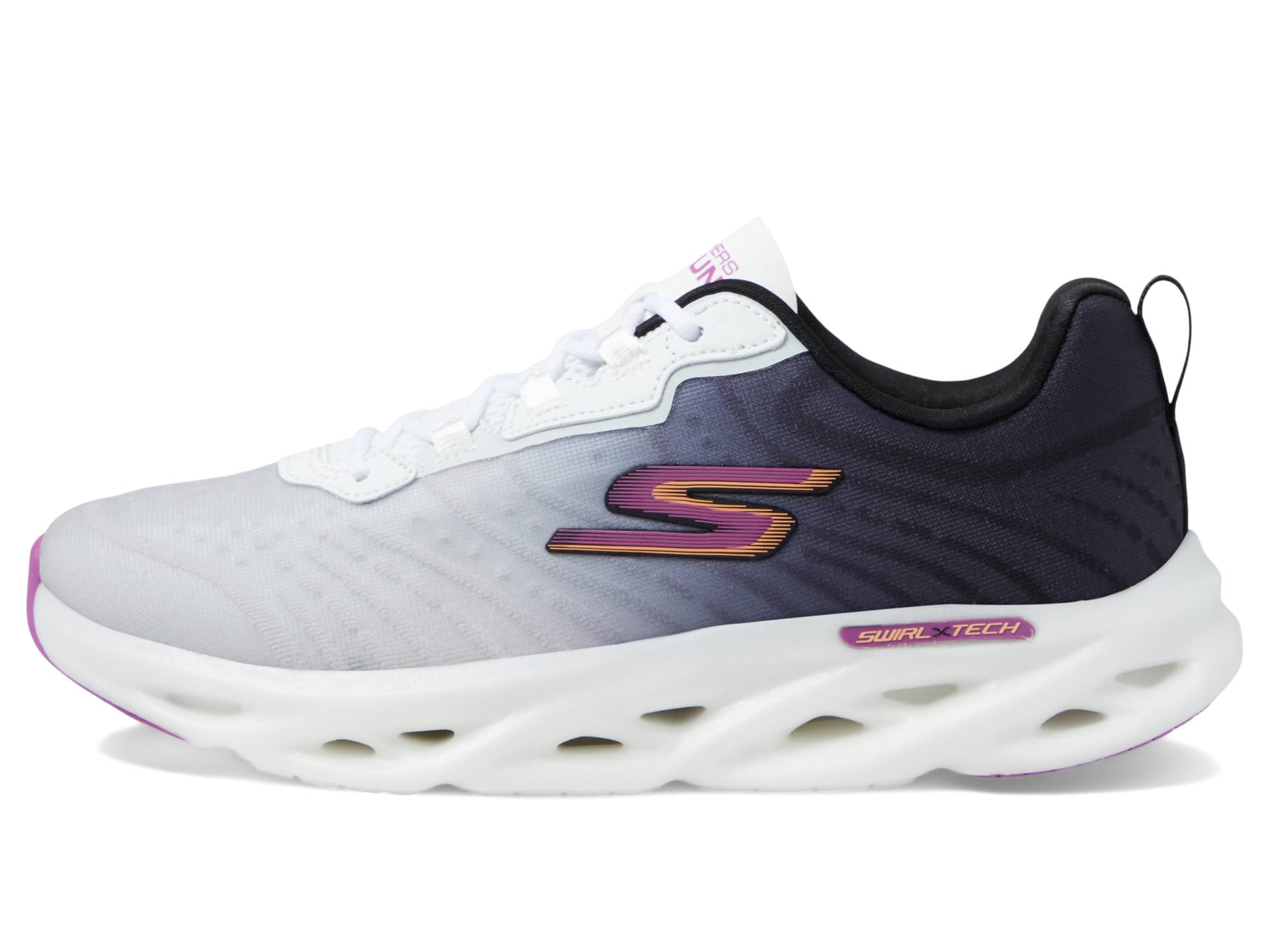 Skechers Go Run Swirl Tech Speed Headway White/Black 8 B (M)