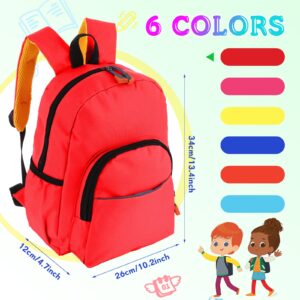 Amylove 6 PCS Preschool Kids Backpack Bulk Toddler Backpack Kindergarten Bags Kids School Bookbag School Backpack for Boys Girls (Simple Style)