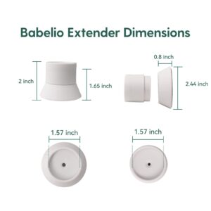 Babelio Baby Gate Extender Wall Protector, Extends 1-3.3 inches Pet & Dog Safety Gates, 4 Pack Pressure Mounted Gates Extension Kit, Work on Doorways, Stairs and Hallways (White)