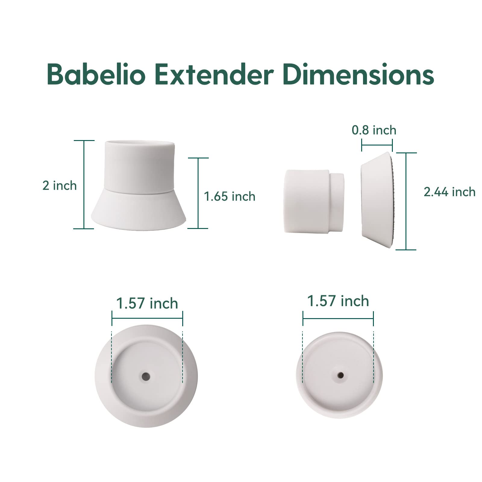 Babelio Baby Gate Extender Wall Protector, Extends 1-3.3 inches Pet & Dog Safety Gates, 4 Pack Pressure Mounted Gates Extension Kit, Work on Doorways, Stairs and Hallways (White)