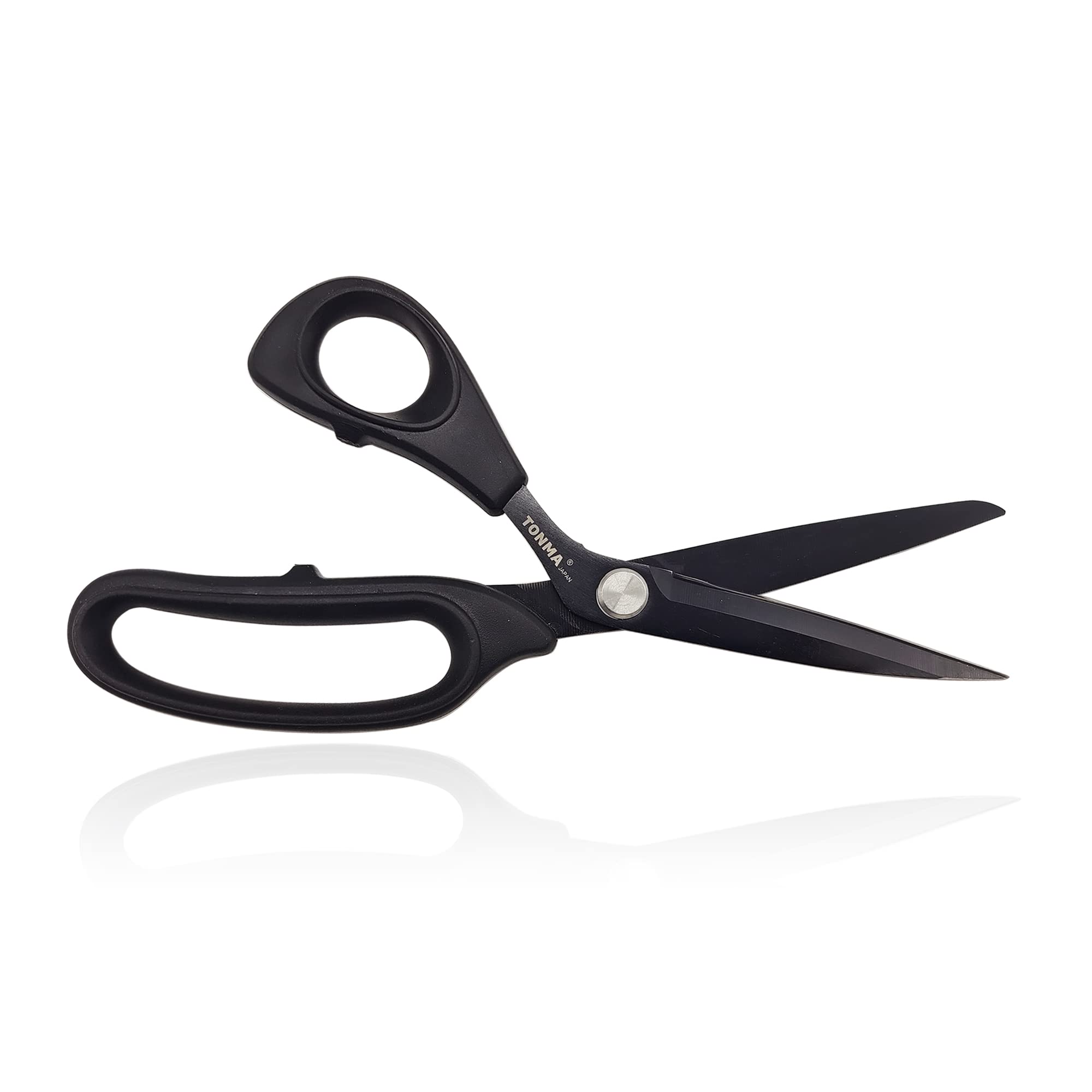 TONMA True Left Handed Scissors [Made in Japan] 8.5 inch All Purpose Scissors Made of Japanese SK4 Stainless Steel Ideal for Office and Home Arts Students Crafting Cutting Black