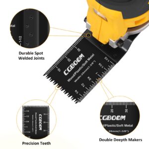 CGBOOM 26pcs Oscillating Saw Blades, Universal Wood Metal Oscillating Multitool Quick Release Saw Blades fit Dewalt Dremel Bosch Makita Fein Multimaster