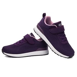 Jakcuz Walking Shoes for Women Men Lightweight Mesh Breathable Jogging Running Fashion Sneakers Parents Gift Purple 37