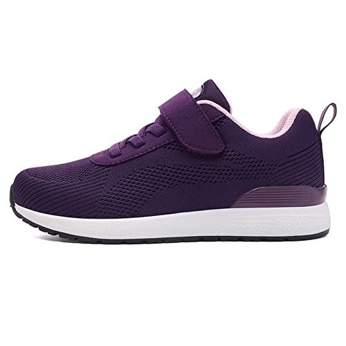 Jakcuz Walking Shoes for Women Men Lightweight Mesh Breathable Jogging Running Fashion Sneakers Parents Gift Purple 37