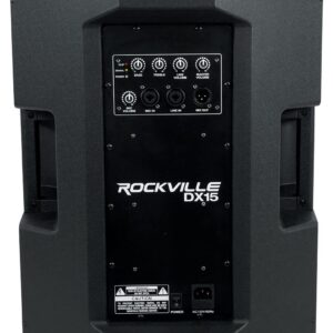 Rockville 2 DX15 15" Class D 2000w Powered Active DJ PA Speakers 500w RMS! Loud