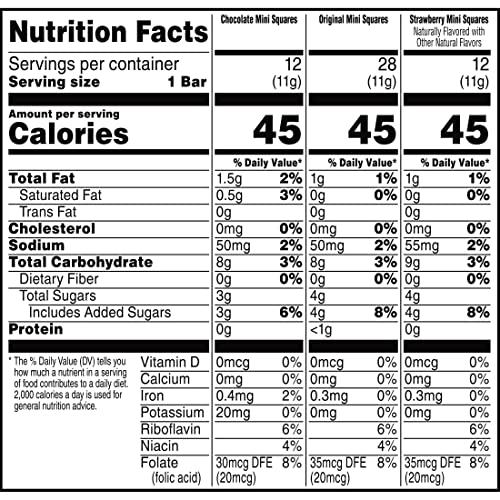 Rice Krispies Treats Mini Squares, Kids Snacks, Lunch Snacks, Variety Pack, 20.1oz Box (52 Bars)