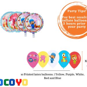 Pocoyo and Friends theme party decorations balloons Birthday Party Supplies. Pocoyo. Baby Shower decorations. Pocoyo and friends cupecake topper and table cloth or tablecover 24 cupcake toppers. Pato, Elly, Loula, Sleepy Bird, and Baby Bird.