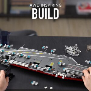 Nifeliz Nimitz-Class Aircraft Carrier, Military Warship Building Model Toy with Technology Components, USS George H.W. Bush Display Set for Adults and Teens (1,969 Pieces)