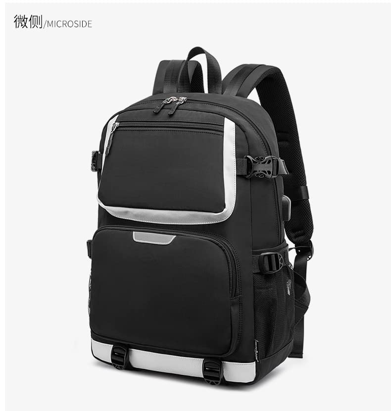 TPSTBAY SCP Foundation Large Daypack Cartoon Bookbag Unisex Travel Bagpack Oxford Laptop Backpack with USB Port(3)