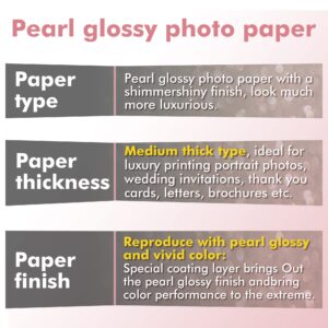 Koala Pearl Glossy Photo Paper 8.5X11 Inches 48LB 30 Sheets Shiny for Inkjet and Laser Printer Use DYE INK 180GSM