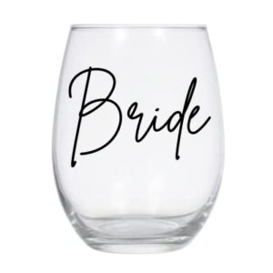 Bride Stemless Wine Glass, Bride Wine Glass, Gift for Bride, Gift for Her, Wedding Gift