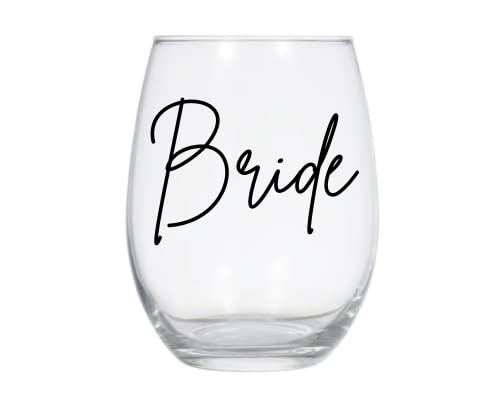 Bride Stemless Wine Glass, Bride Wine Glass, Gift for Bride, Gift for Her, Wedding Gift