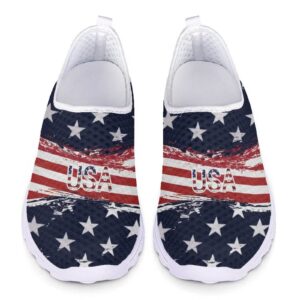 jeiento unisex-adult classic american flag shoes running comfort sport walking tennis patriotic sneakers beach shoes gifts for boy girl