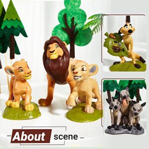 HOTPLACY 9 Pcs Lion King Toys, 2-4 inches Lion King Figures, The Lion King Figurines Cake Topper Christmas Birthday Gift for Kids