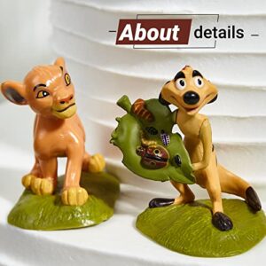 HOTPLACY 9 Pcs Lion King Toys, 2-4 inches Lion King Figures, The Lion King Figurines Cake Topper Christmas Birthday Gift for Kids