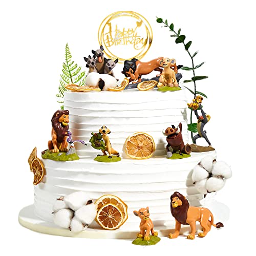 HOTPLACY 9 Pcs Lion King Toys, 2-4 inches Lion King Figures, The Lion King Figurines Cake Topper Christmas Birthday Gift for Kids