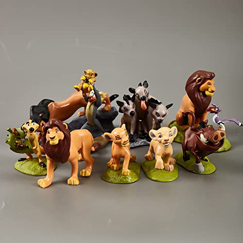 HOTPLACY 9 Pcs Lion King Toys, 2-4 inches Lion King Figures, The Lion King Figurines Cake Topper Christmas Birthday Gift for Kids