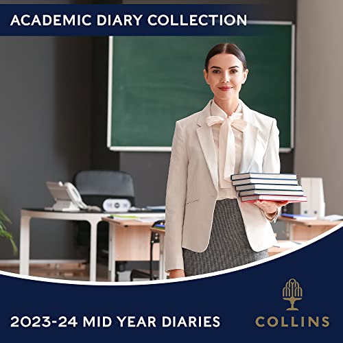 Collins Elite Academic 2023-24 Pocket Week to View Mid Year Diary Planner School, College or University Term Journal - July 2023 to July 2024 - Black - 1165VM.99-2324